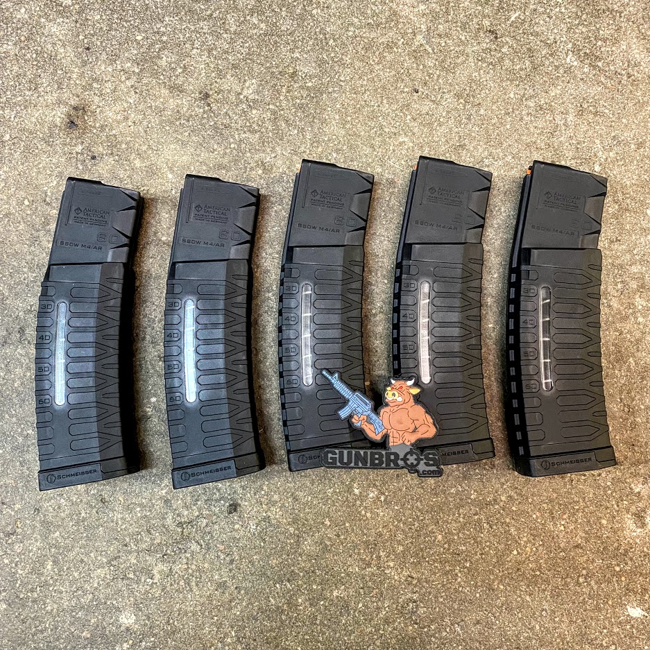 5 Pack ATI 60rd AR15 Magazines - GUNTICKETS [10 SPOT] - GUNBROS