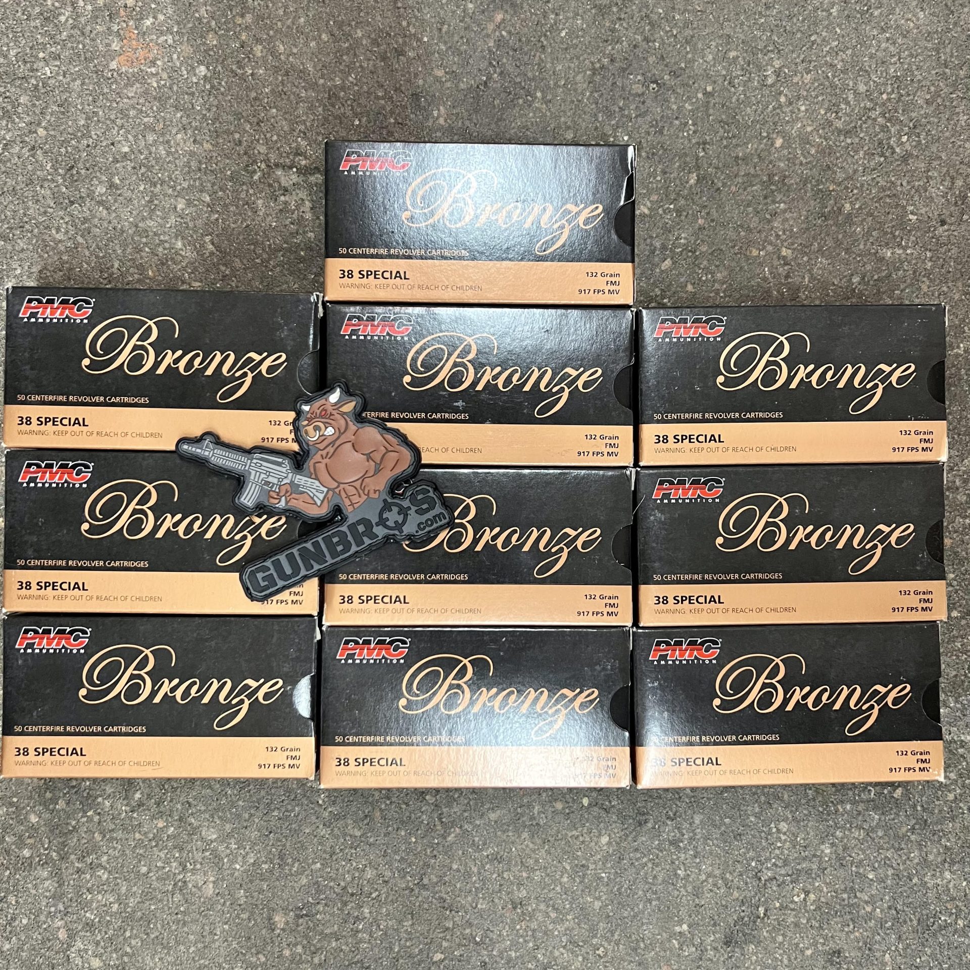 500rds 38 Special PMC Bronze 132gr FMJ - GUNTICKETS [10 SPOT] - GUNBROS