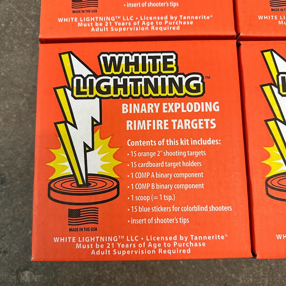 60 White Lightning Rimfire Exploding Targets - GUNTICKETS [10 SPOT ...
