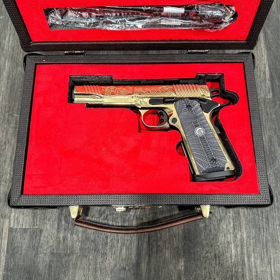 EAA Girsan MC1911 .45ACP Engraved & Gold Plated - GUNTICKETS [20 SPOT ...