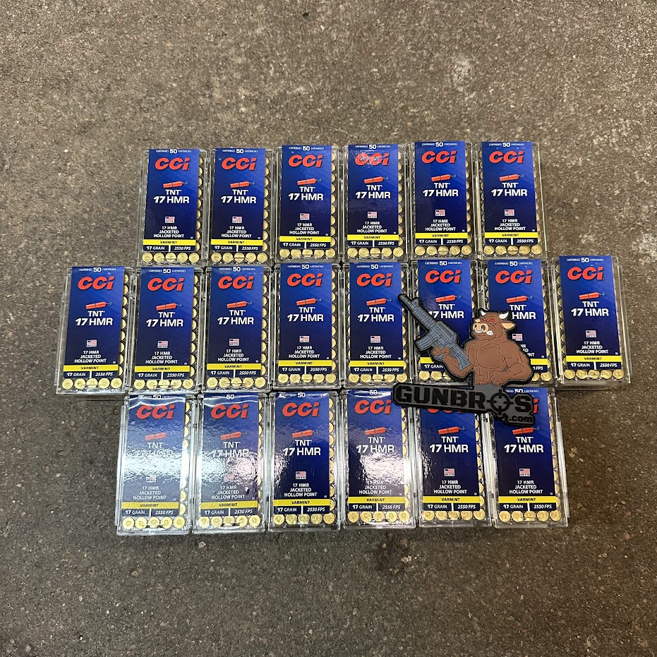 1000rds CCI .17 HMR Varmint TNT JHP - GUNTICKETS [10 SPOT] - GUNBROS