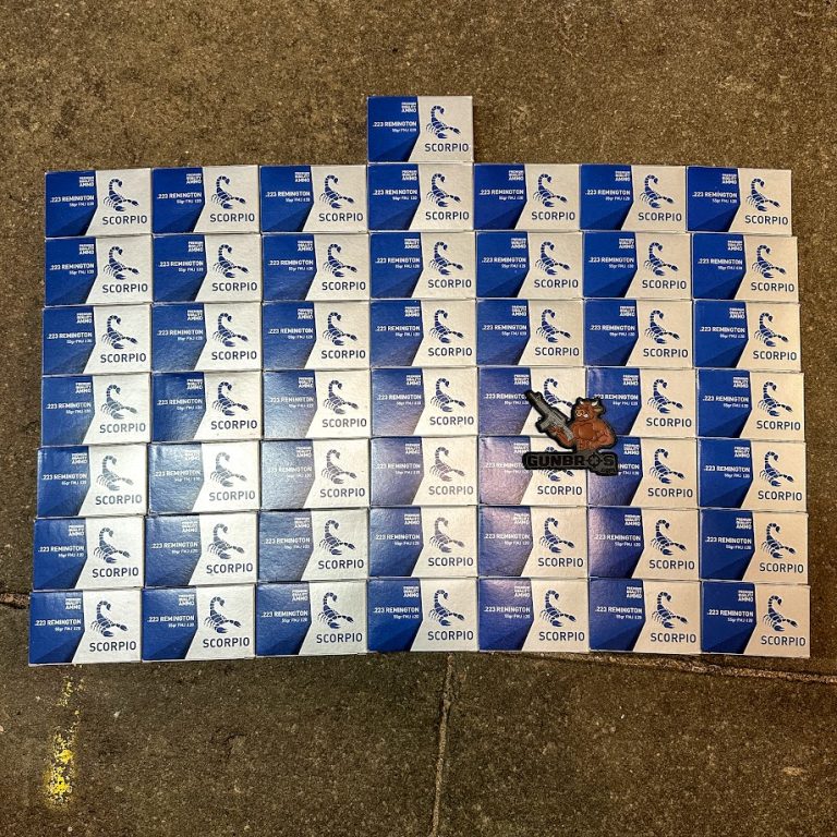 1000rds Scorpio .223 55gr FMJ - GUNTICKETS [10 SPOT] - GUNBROS