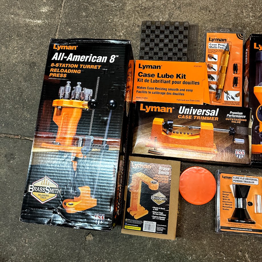 Lyman Brass Smith All-American 8 Turret Reloading Kit - GUNTICKETS [10 ...