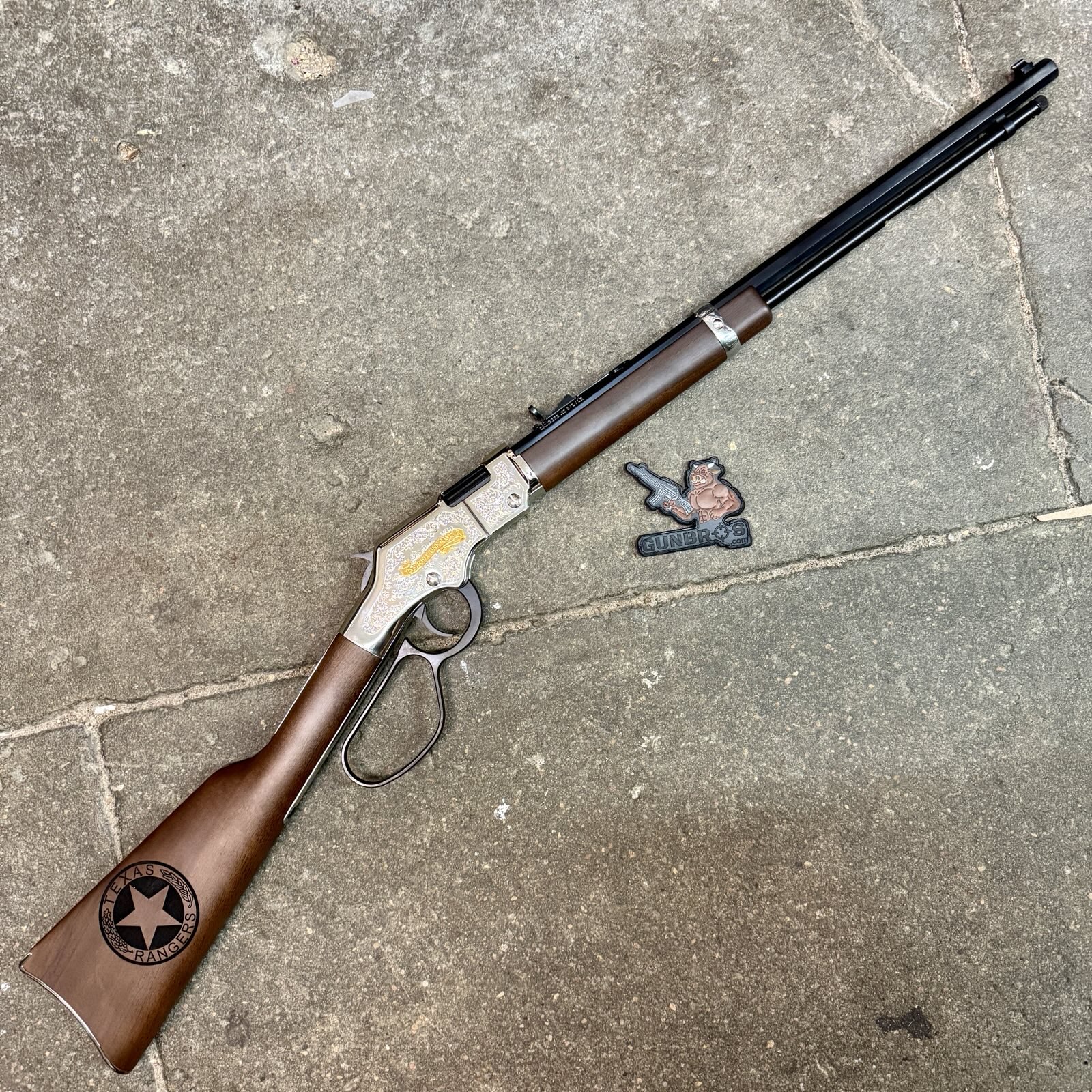 Henry Texas Rangers Gold .22LR Bicentennial Edition - GUNTICKETS [50 ...