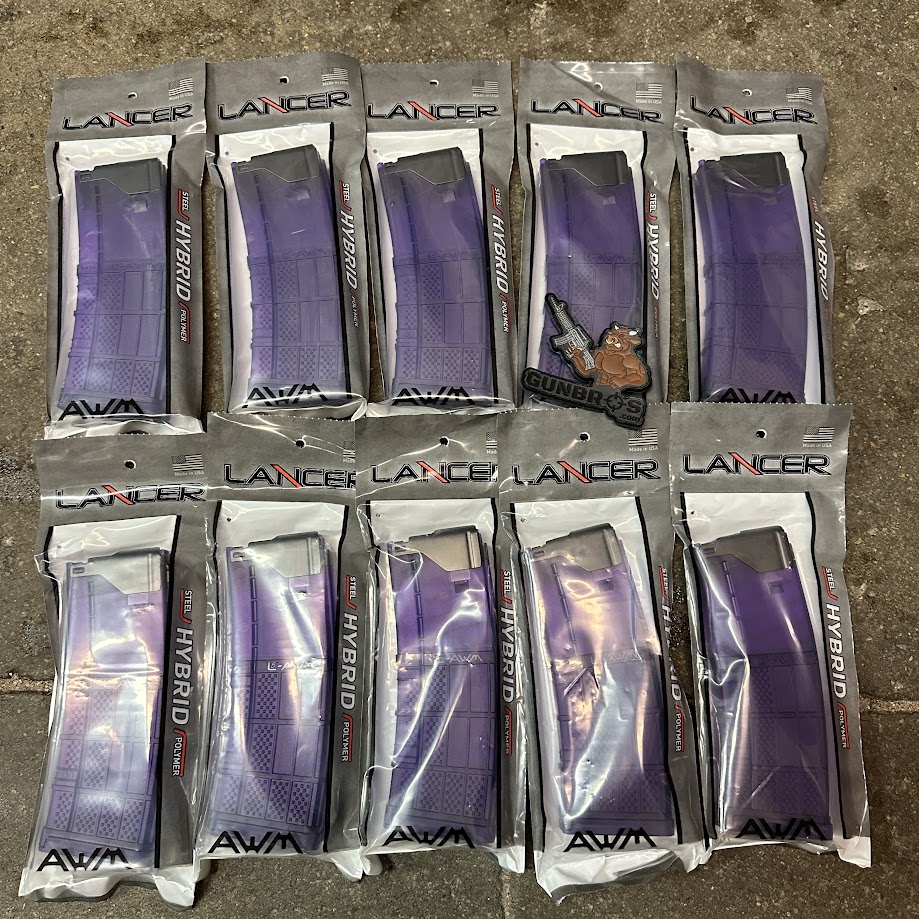 10 Pack Purple Lancer L5AWM AR15 30rd Mags - GUNTICKETS [10 SPOT] - GUNBROS