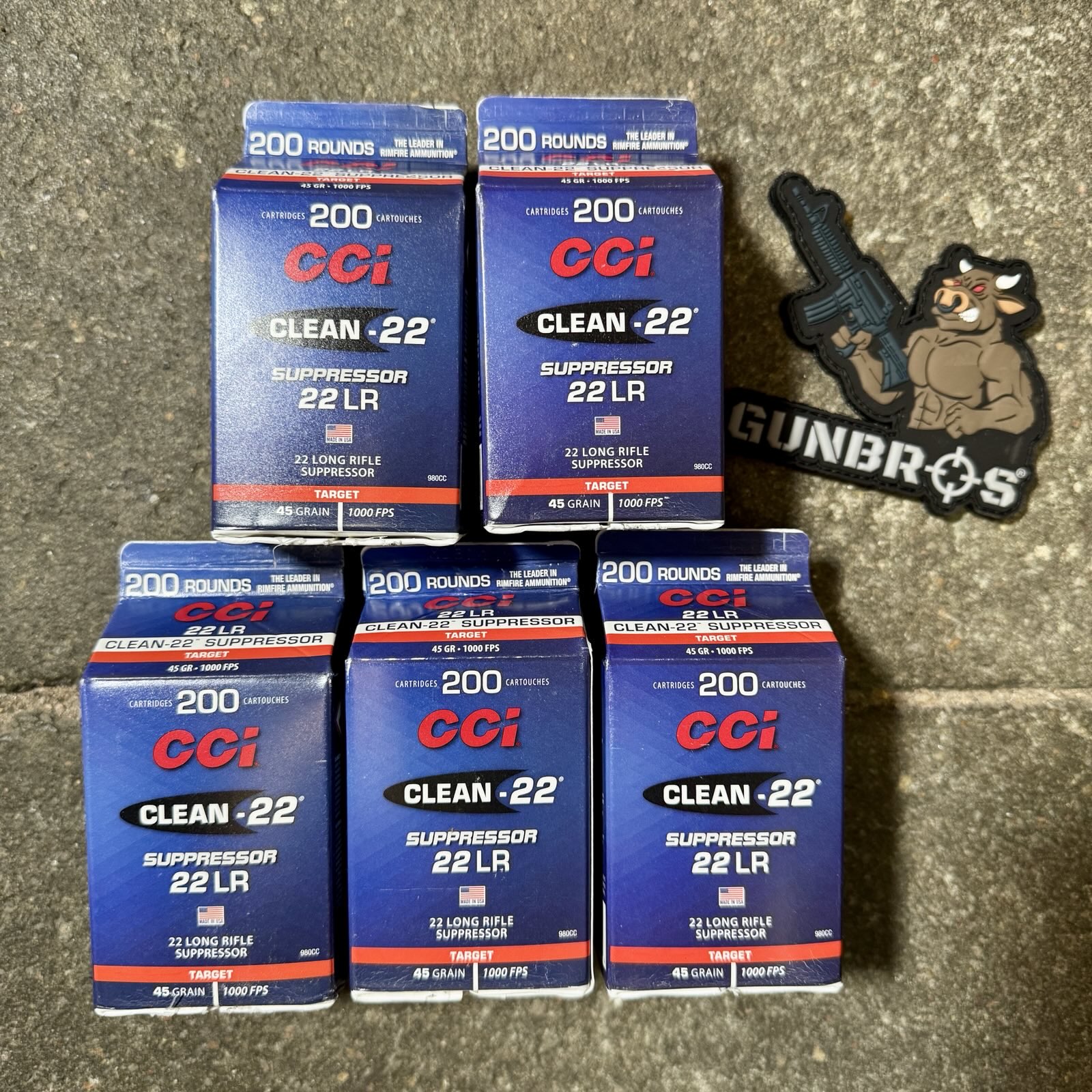 1000rds CCI Clean .22LR Suppressor 45gr - GUNTICKETS [10 SPOT] - GUNBROS