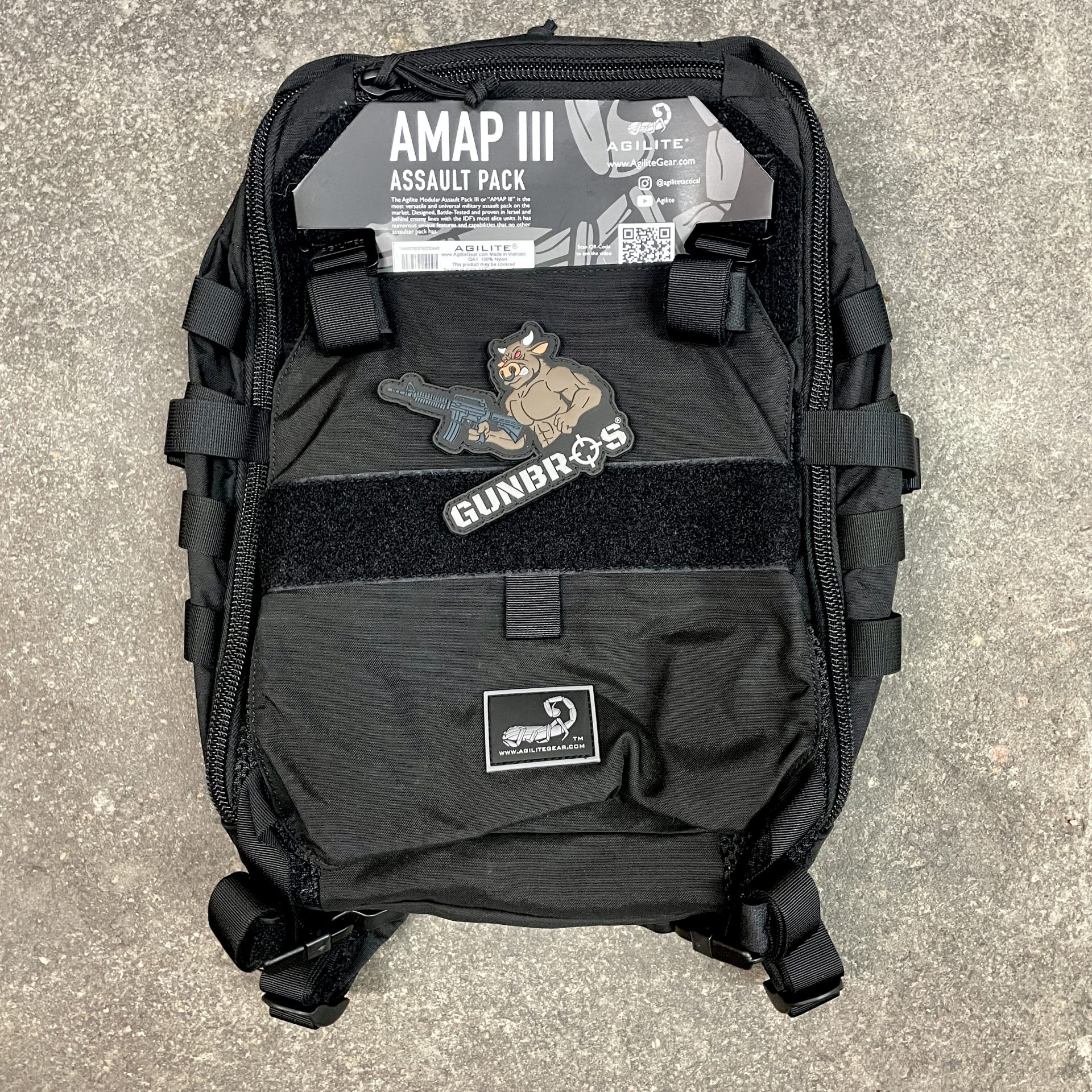 AGILITE AMAP III Assault Pack Black - GUNTICKETS [10 SPOT] - GUNBROS