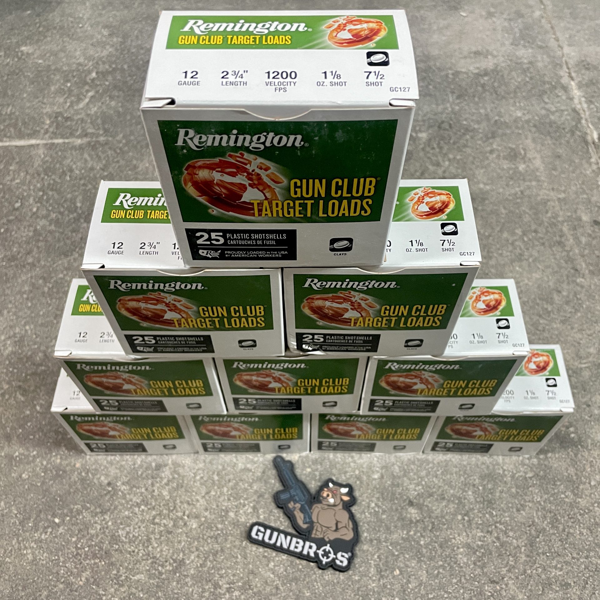 250rds Remington 12GA #7.5 Gun Club Target Loads - GUNTICKETS [10 SPOT ...