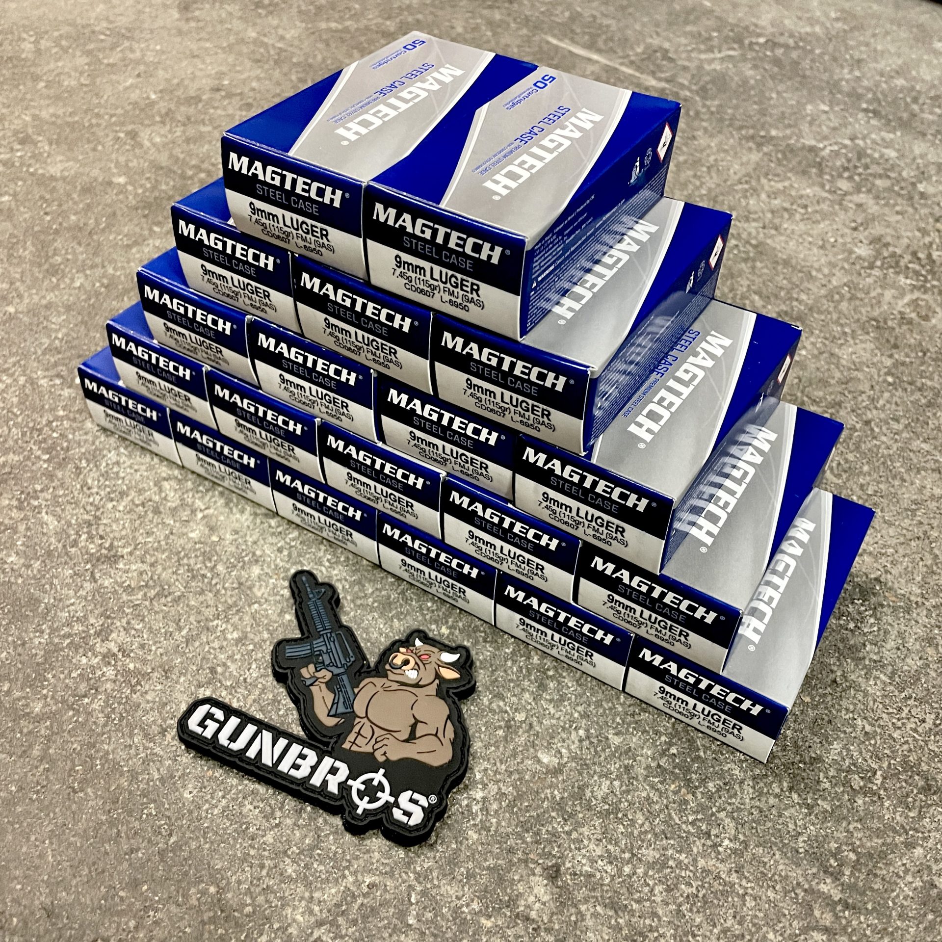 1000rds Magtech 9mm 115gr Steel Cased - GUNTICKETS [10 SPOT] - GUNBROS