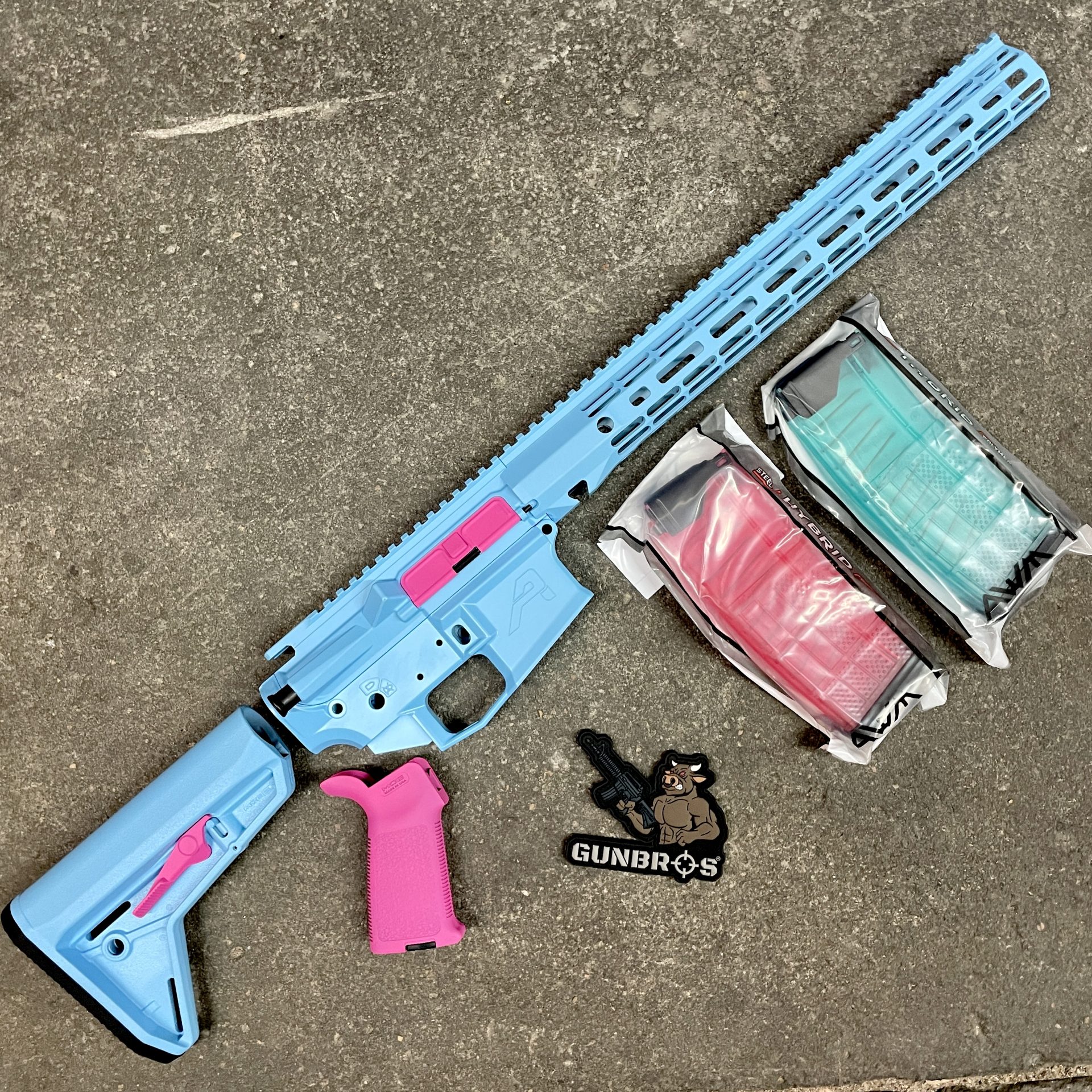 Aero Precision M4E1 Builder Set NEON W/ Two Lancer Mags - GUNTICKETS ...