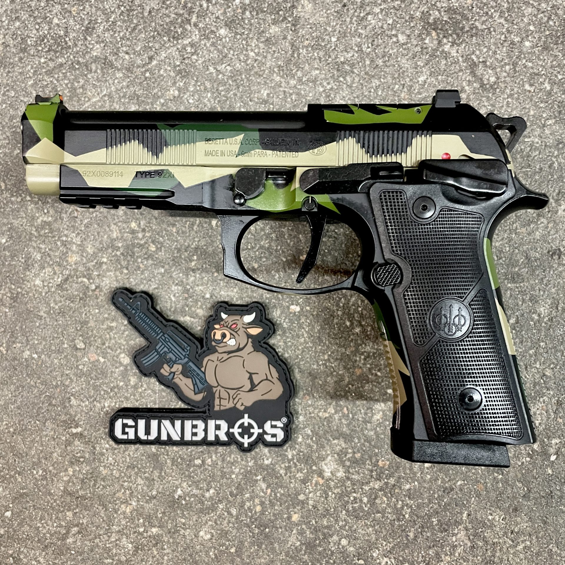 Beretta 92XI SAO 9mm Splinter Camo - GUNTICKETS [20 SPOT] - GUNBROS
