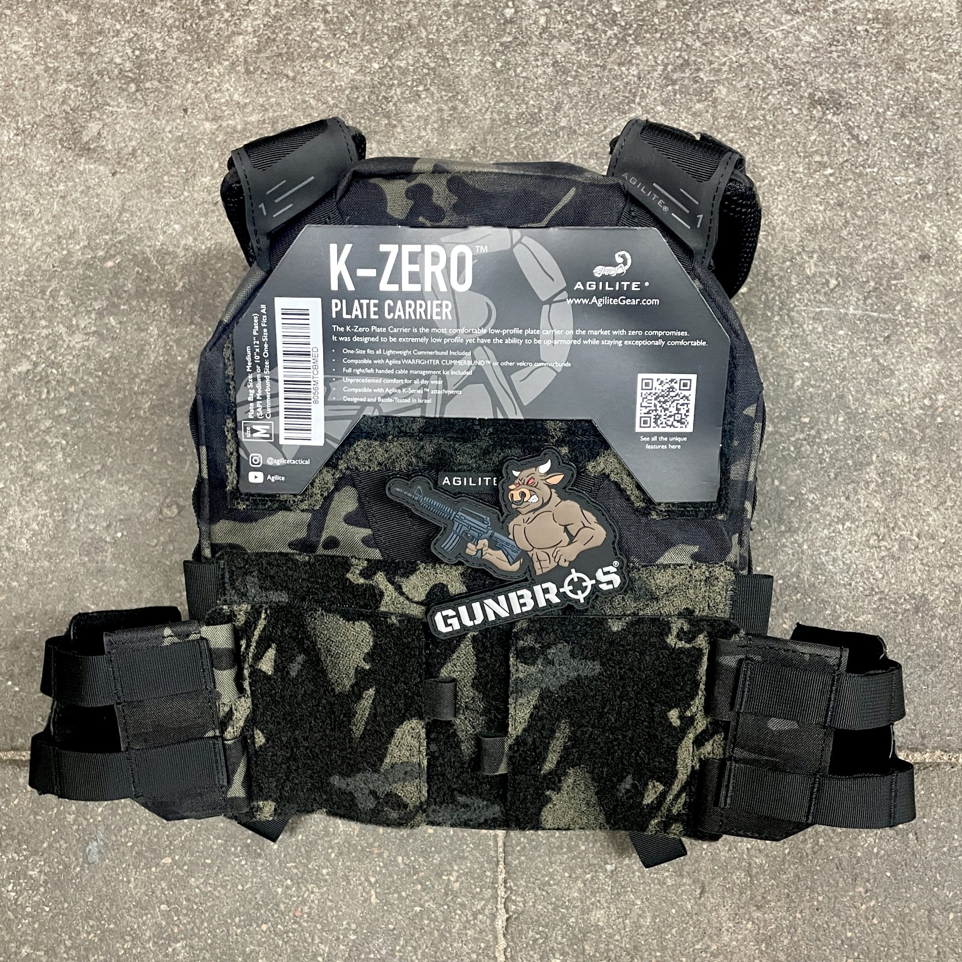 Agilite K-Zero Black Multi-Cam Plate Carrier w/ Agilite Protector 3ST ...