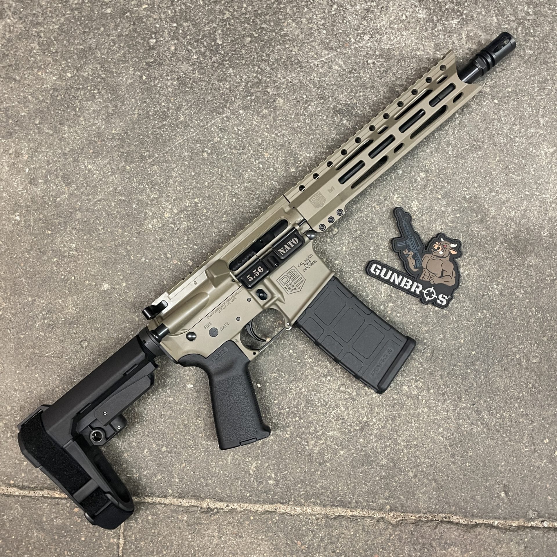 Diamondback Carbon DB15 5.56mm 10" FDE - GUNTICKETS [20 SPOT] - GUNBROS