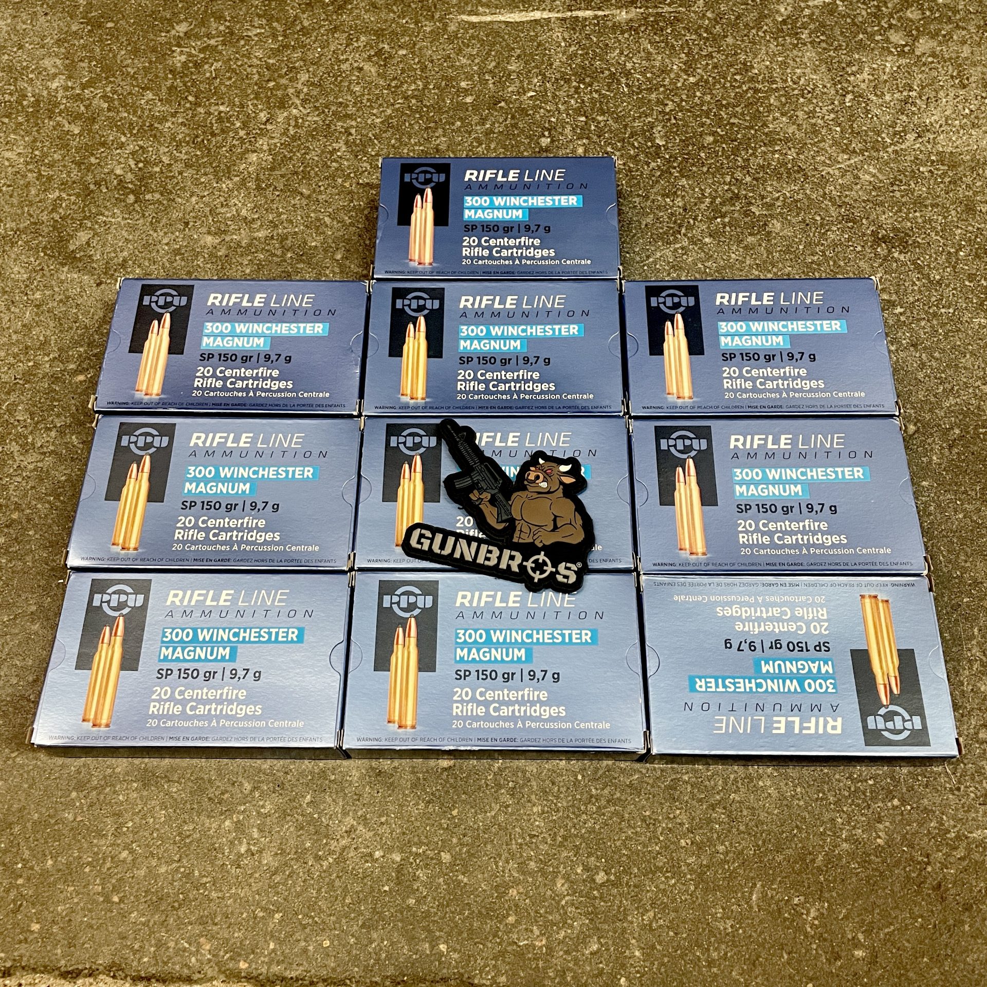 200rds PPU 300 Winchester Magnum SP 150gr - GUNTICKETS [10 SPOT] - GUNBROS