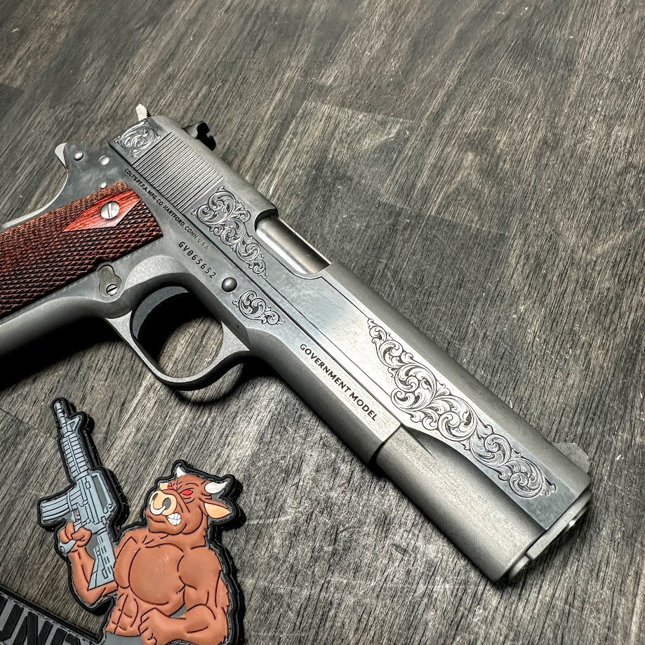 Colt Government 1911 5" .45 ACP Tyler Gun Works Custom Hand Engraved ...
